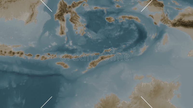 Pulau Alor Island in the Savu Sea. Sepia Map. Slide Stock Video - Video ...