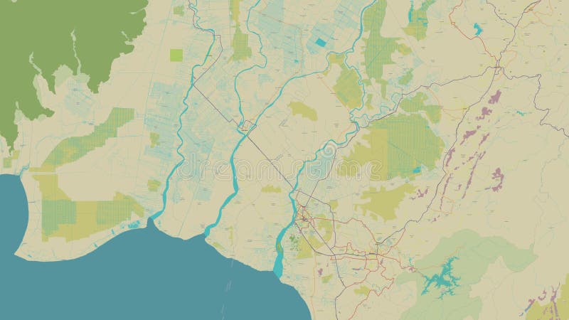Pulau Bakumpai. Indonesia. Topo Humanitarian Stock Illustration ...