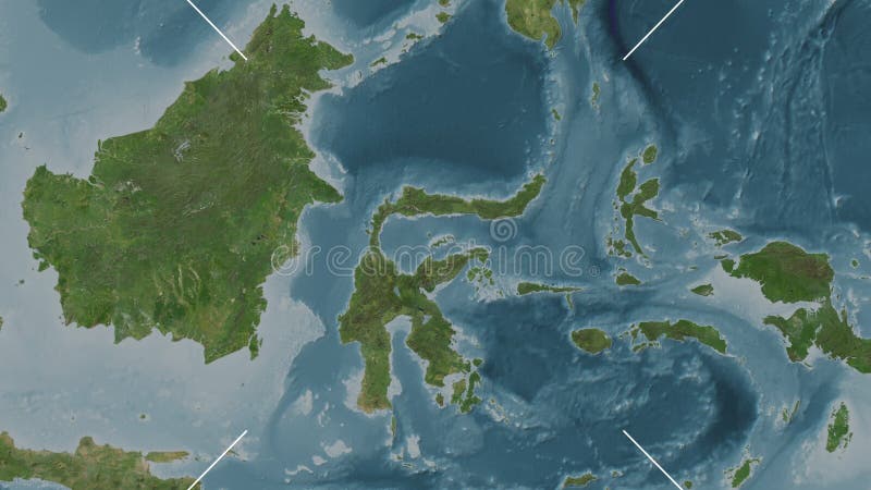 Pulau Batudaka Island in the Gulf of Tomini. Satellite Map. Slide Stock ...