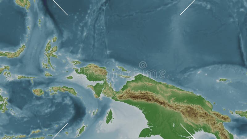 Pulau Biak Island in the South Pacific Ocean. Physical Map. Slide Stock ...