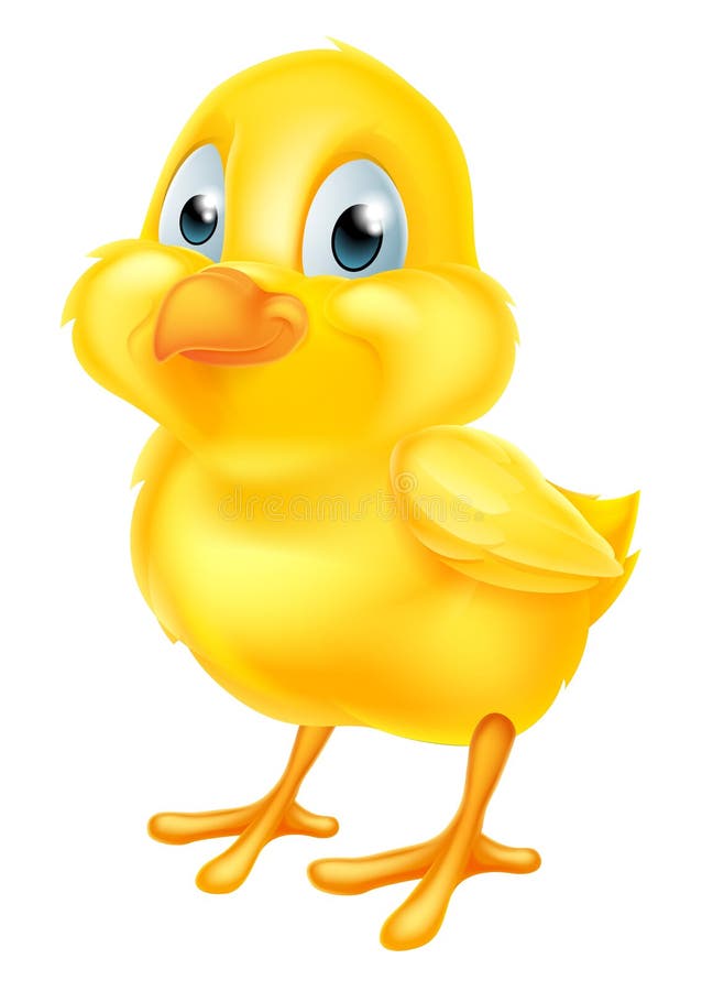 Pulcino giallo di Pasqua illustrazione vettoriale. Illustrazione di ...