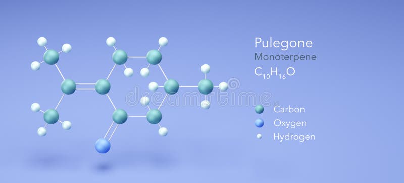 Pulegone Molecule, Molecular Structures, Monoterpene, 3d Model ...