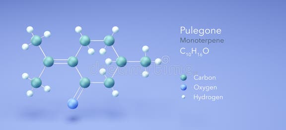 Pulegone Molecule, Molecular Structures, Monoterpene, 3d Model ...