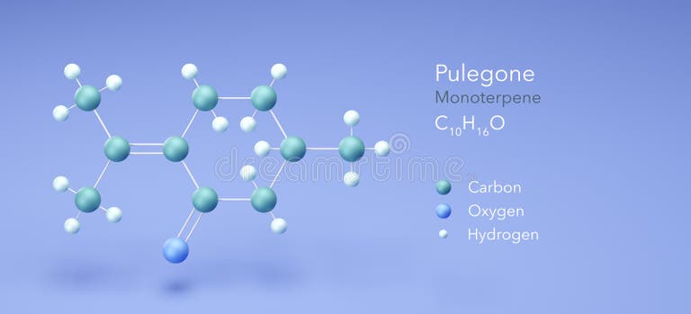 Pulegone Molecule, Molecular Structures, Monoterpene, 3d Model ...