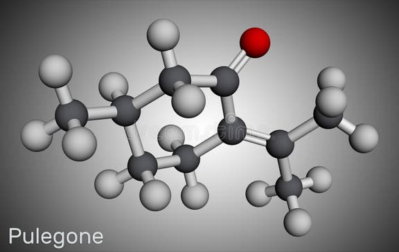 Pulegone Molecule. it is Natural Component of Essential Oils. Molecular ...