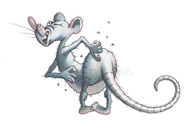 Pulga e rato ilustração stock. Ilustração de desenho - 15386033