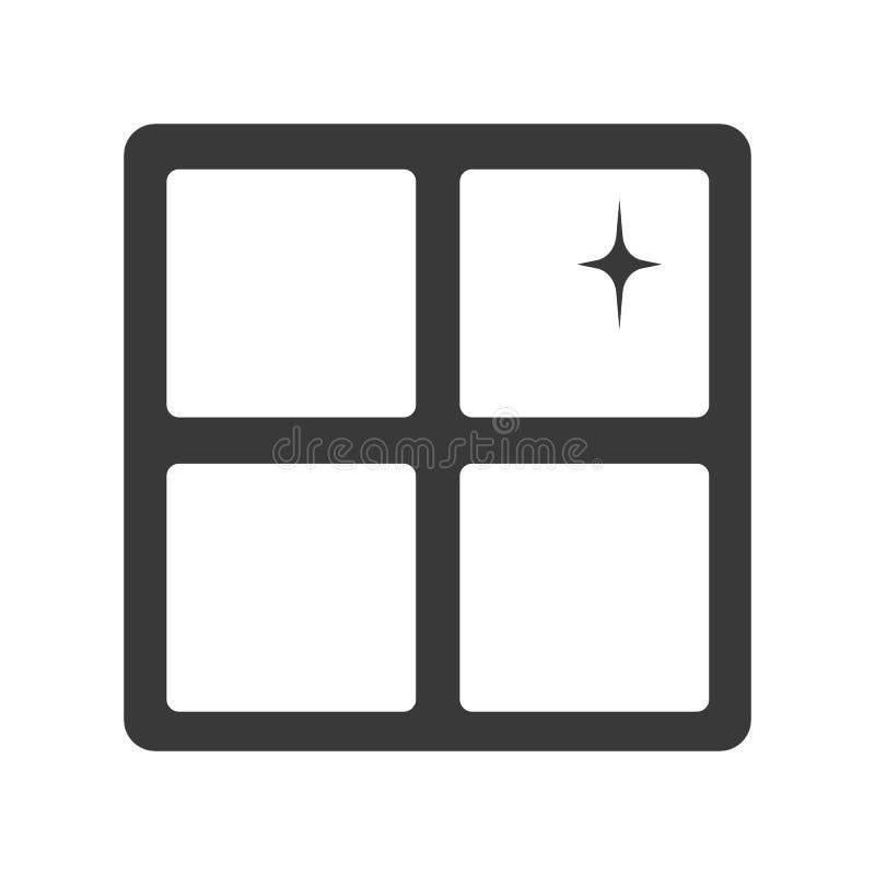 Modello Pulito Di Vettore Di Logo Della Finestra, Icona, Elemento ...