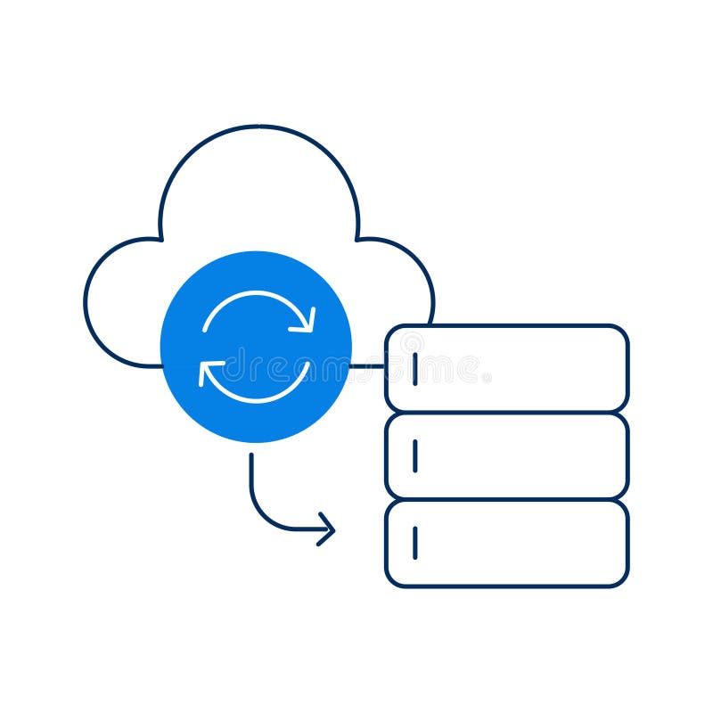 Pull Data Synchronization Vector Editable Stroke Icons Stock Vector ...