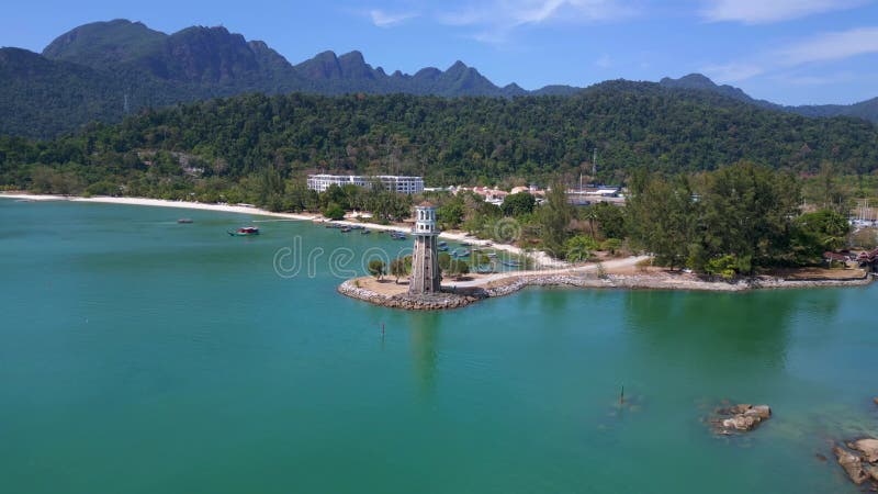 Coastal Lighthouse Overlooking Tropical Beach. Unbelievable Aerial View ...
