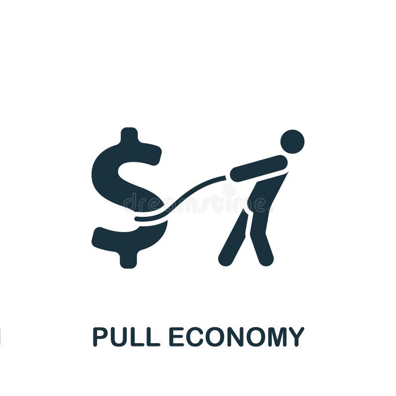Pull Economy Icon. Monochrome Simple Sign from Digitalization ...