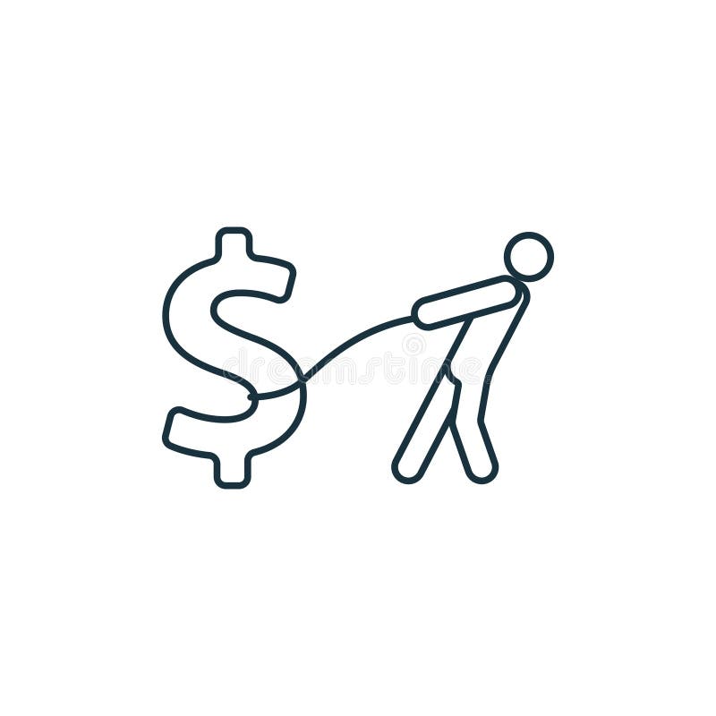 Pull Economy Icon. Monochrome Simple Sign from Digitalization ...