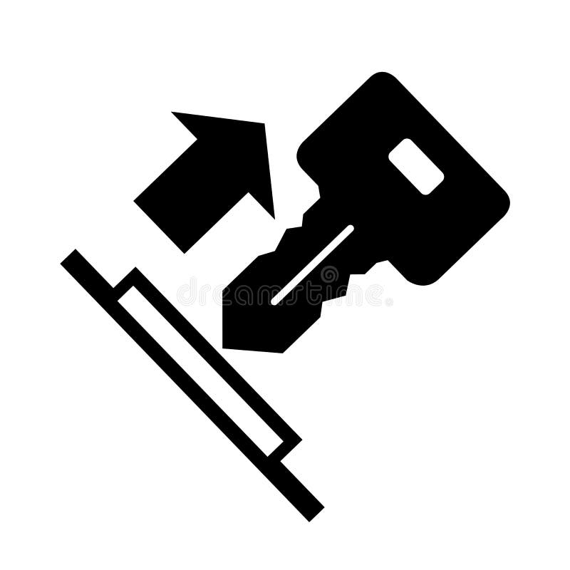 Pull Key Symbol Sign, Vector Illustration, Isolate on White Background ...