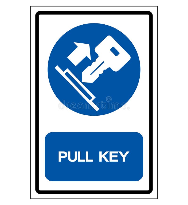 Pull Key Symbol Sign, Vector Illustration, Isolate on White Background ...