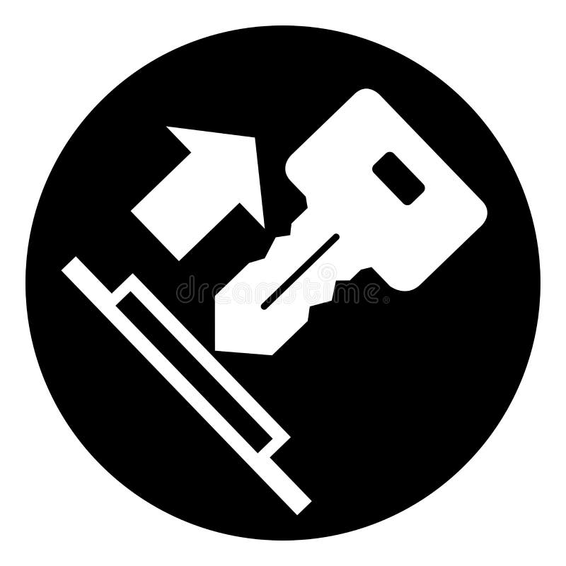 Pull Key Symbol Sign, Vector Illustration, Isolate on White Background ...