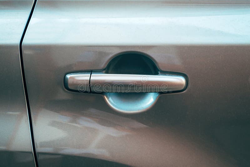 Pull Out Door Handle of a Car Stock Photo - Image of metallic, door ...