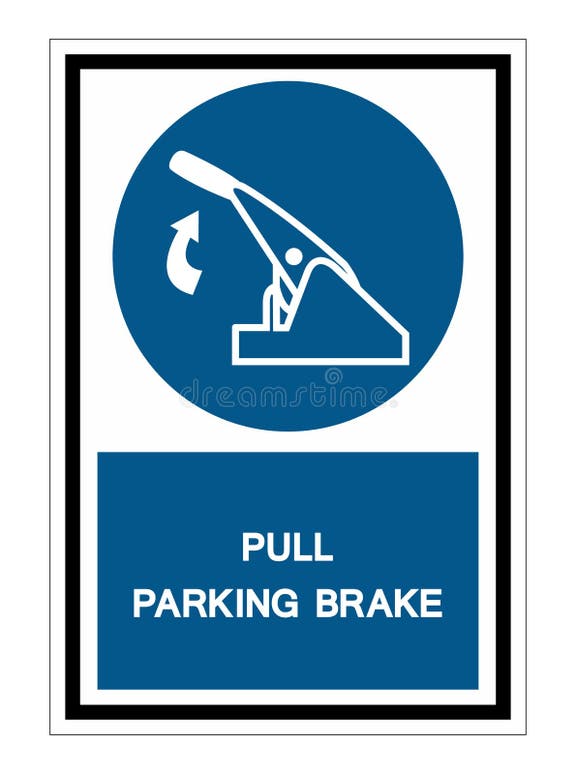 Pull Parking Brake Symbol Sign Isolate on White Background,Vector ...