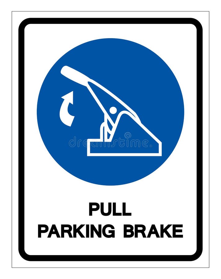 Pull Parking Brake Symbol Sign Isolate on White Background,Vector ...