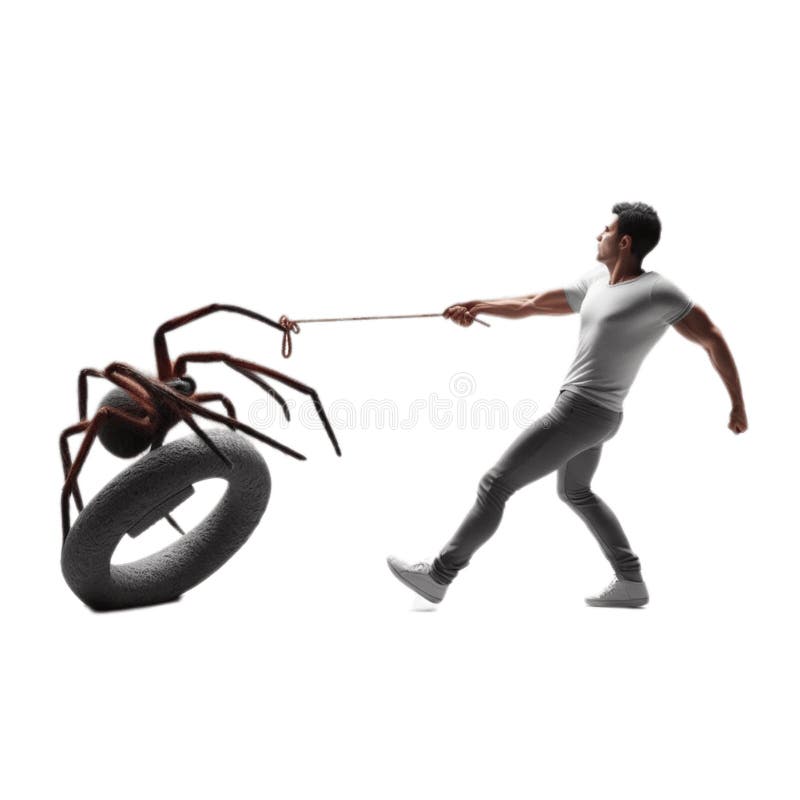 Person holding a spider stock illustration. Illustration of scene ...