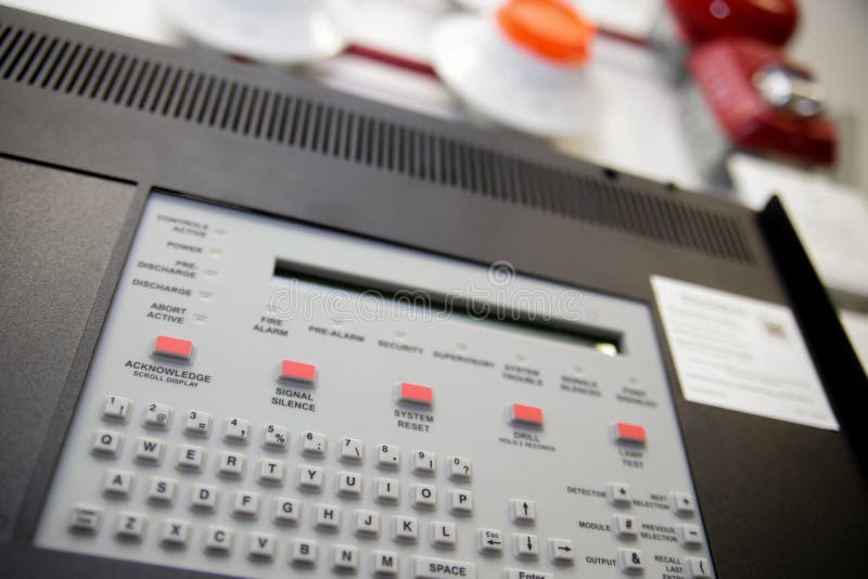 Fire Alarm System Attached To a White Wall Used for Training Stock ...