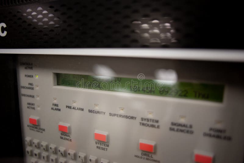 Fire Alarm and Mock Sprinkler System Attached To a White Wall Used for ...