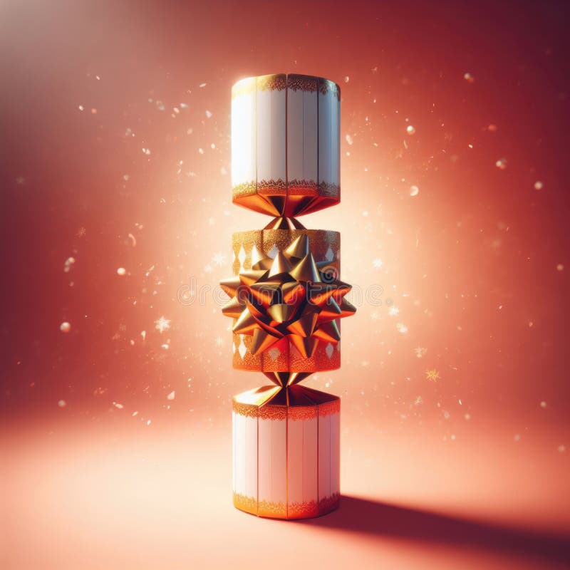 Christmas Cracker with Sparkling Snow Stock Illustration - Illustration ...