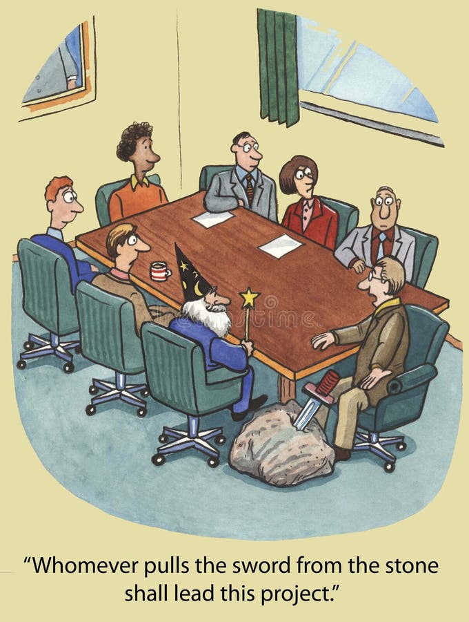 Pull the Sword from the Stone. Stock Illustration - Illustration of ...