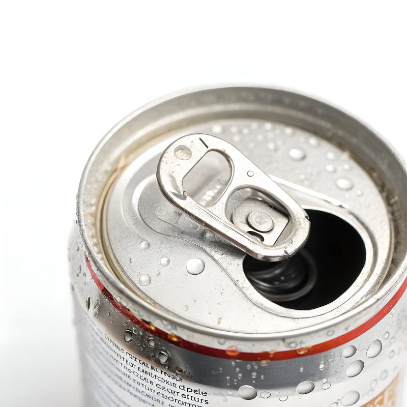Pull Tab Can Isolated on White Background Stock Photo - Image of ...