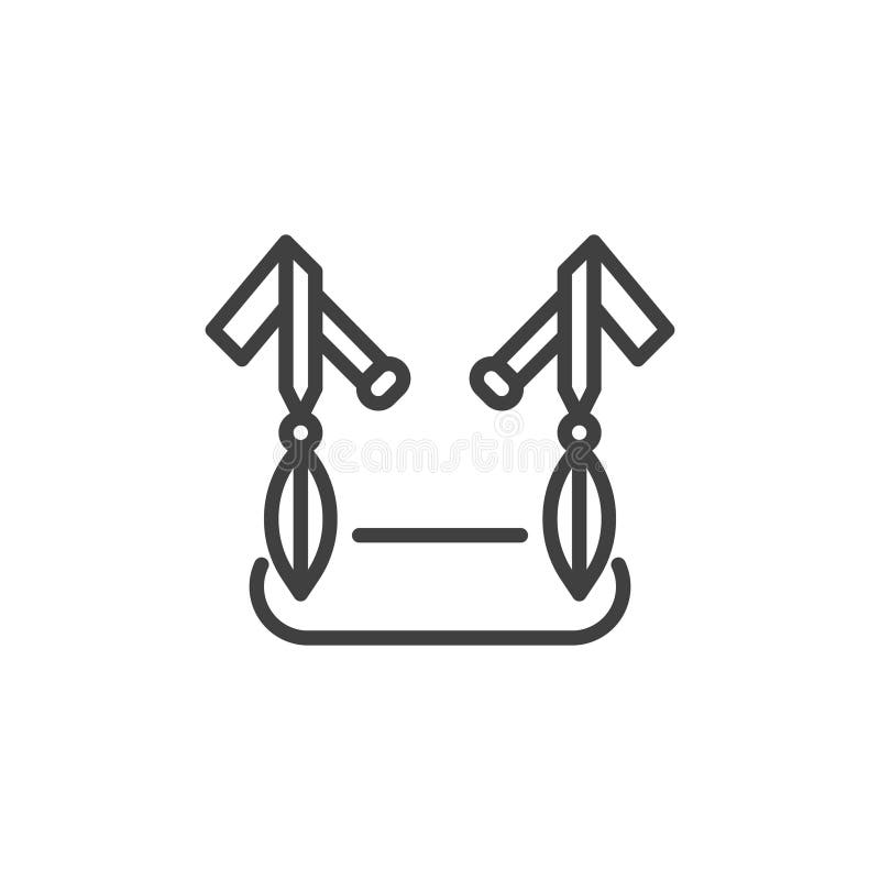 Pull-Up Assist Band Line Icon Stock Vector - Illustration of editable ...