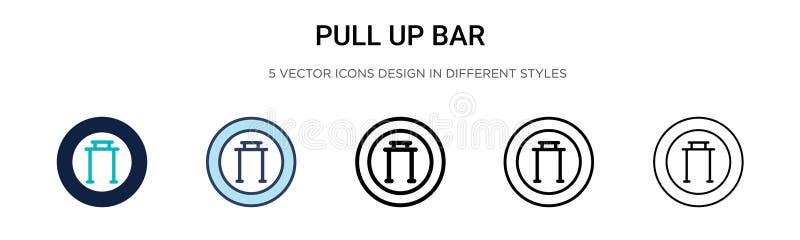 Pull Up Bar Icon in Filled, Thin Line, Outline and Stroke Style. Vector ...