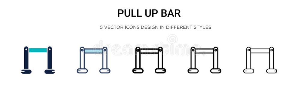 Pull Up Bar Icon in Filled, Thin Line, Outline and Stroke Style. Vector ...