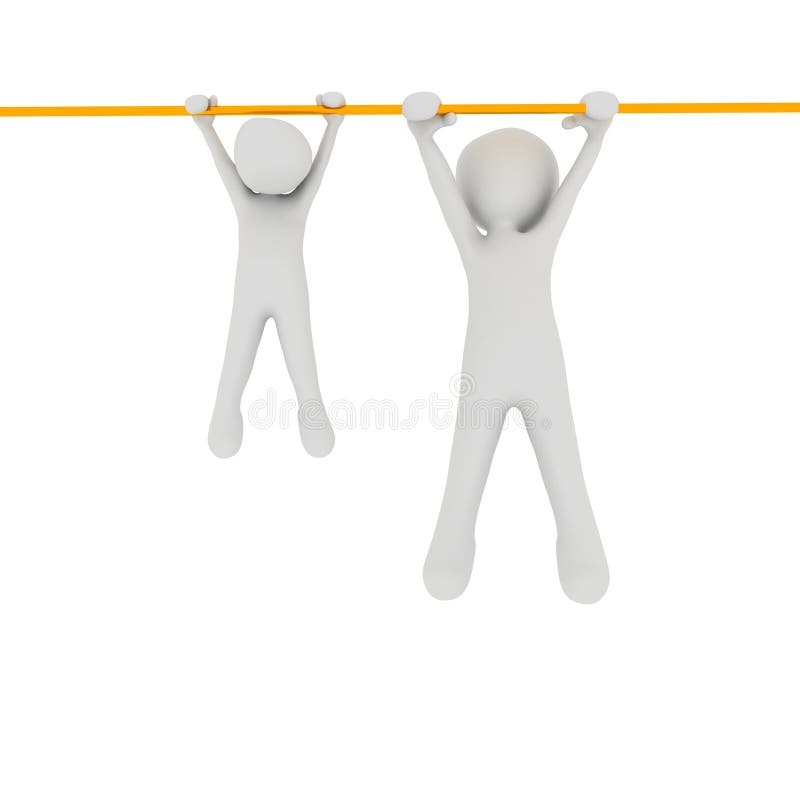 Pull-up with child stock illustration. Illustration of exertion - 31178468