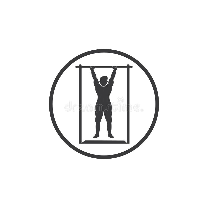 Pull Up Exercise Vector Icon Illustration Design Stock Vector ...