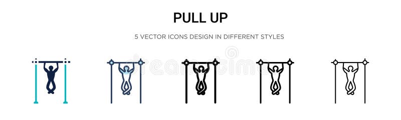 Pull Up Icon in Filled, Thin Line, Outline and Stroke Style. Vector ...