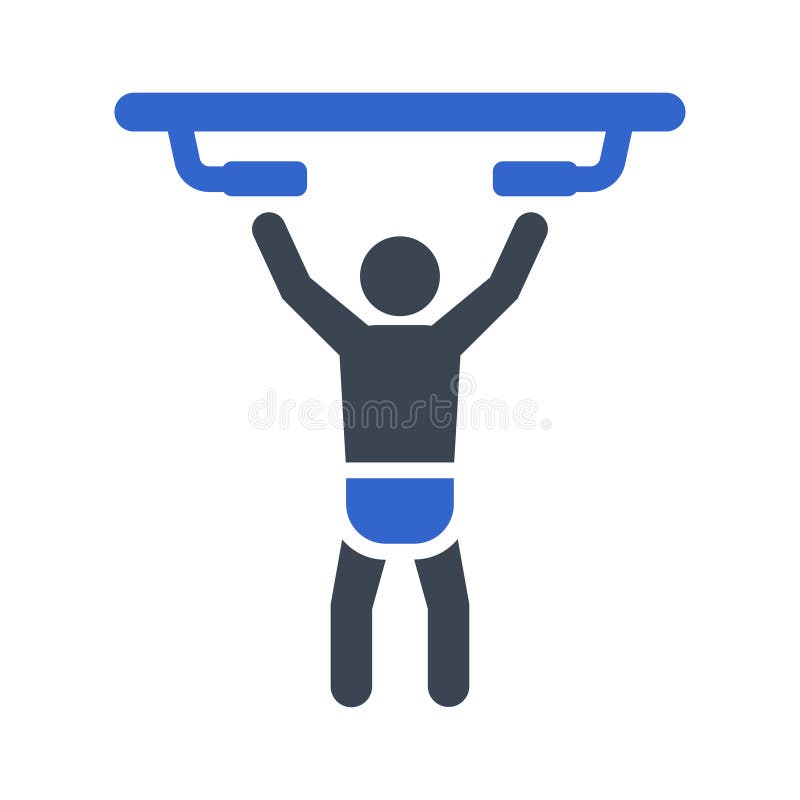 Pull ups exercise icon stock vector. Illustration of vector - 209740299