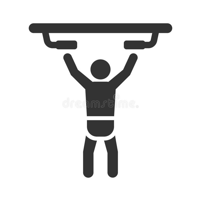Pull ups exercise icon stock vector. Illustration of icon - 209740375