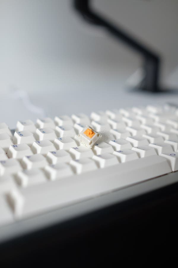 Pulled Out Button on a Custom Computer Keyboard Stock Photo - Image of ...