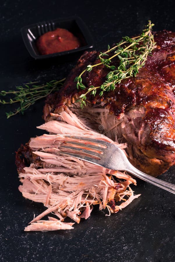 Pulled Pork stock photo. Image of roll, meat, cooked - 62463304
