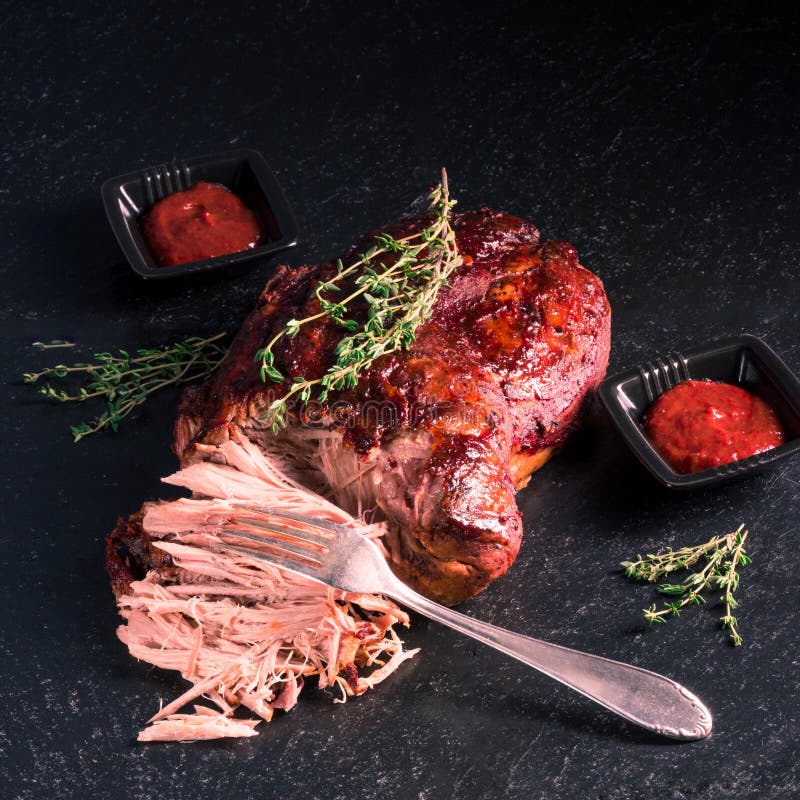 Pulled Pork stock photo. Image of beef, roll, cooked - 63794458