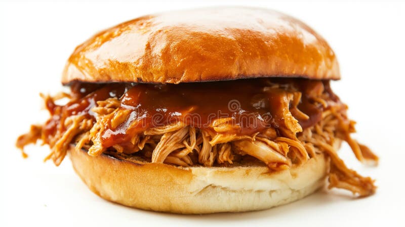 A Pulled Pork Sandwich, Dripping in BBQ Sauce, Ready for a Delicious ...