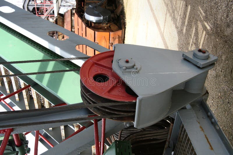 Pulley stock photo. Image of grey, excavators, cables - 1268954