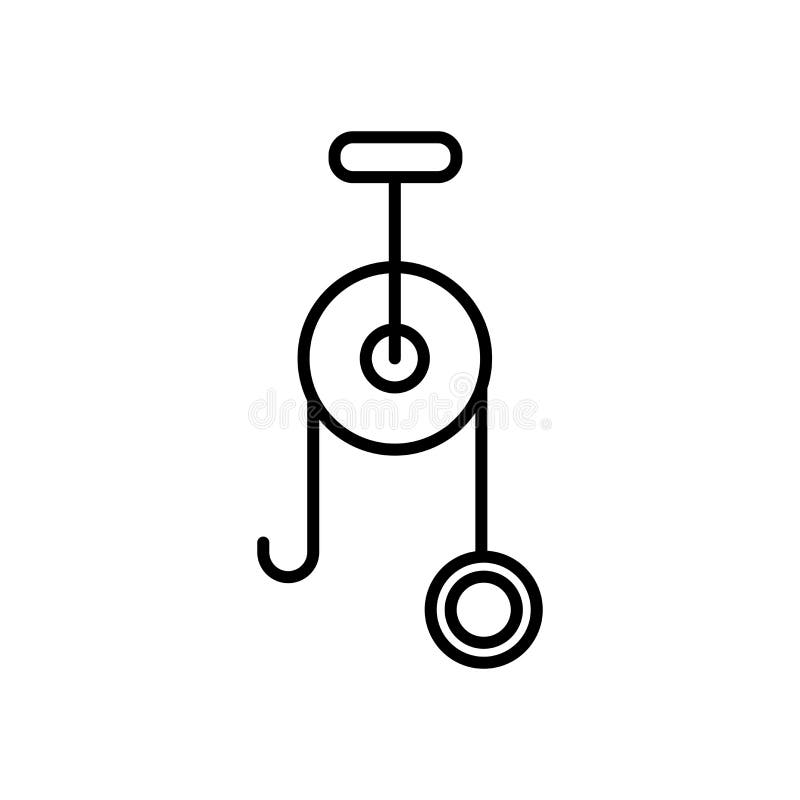 Pulley Icon Vector Isolated on White Background, Pulley Sign , Sign and ...