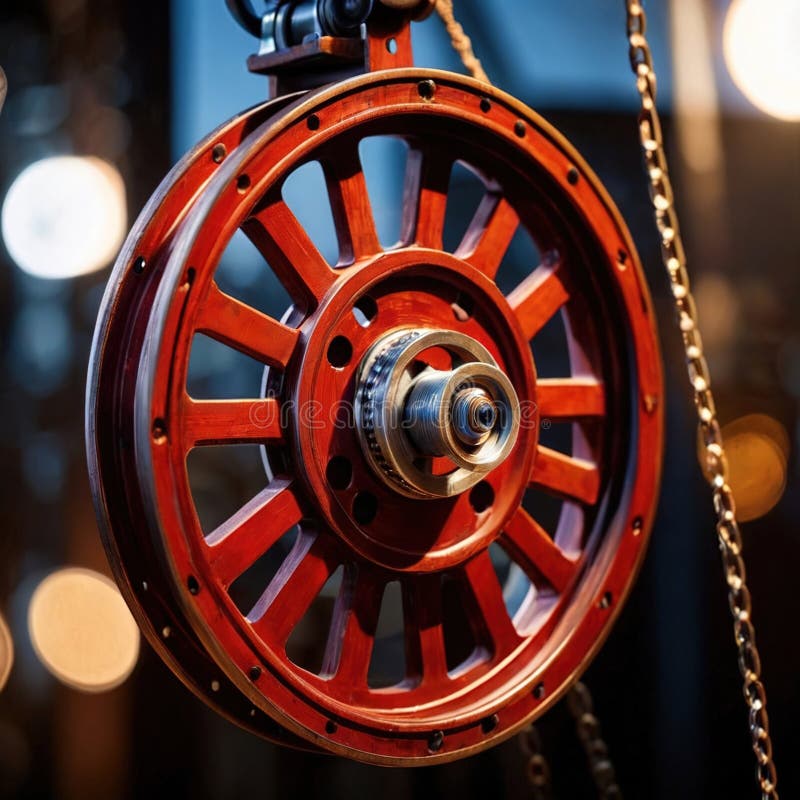 Pulley Mechanical Device Used To Leverage Force for Pulling Stock ...