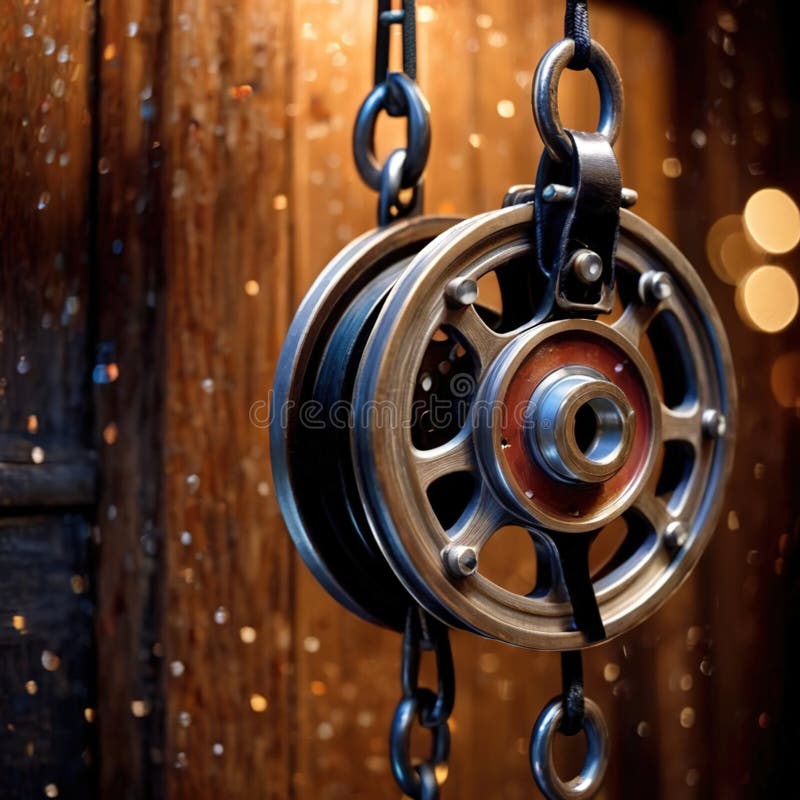 Pulley Mechanical Device Used To Leverage Force for Pulling Stock ...