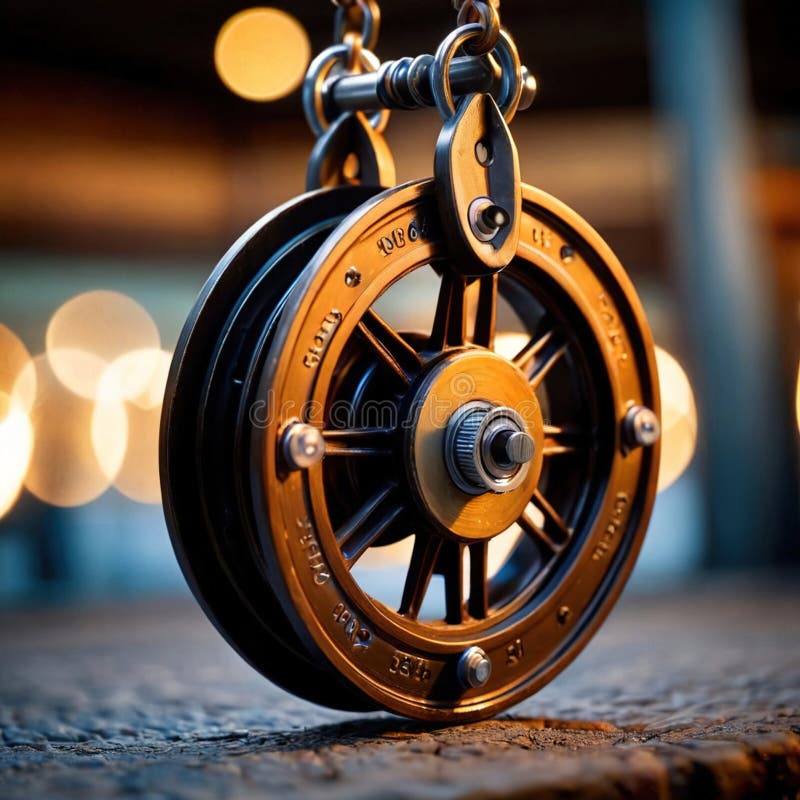 Pulley Mechanical Device Used To Leverage Force for Pulling Stock ...