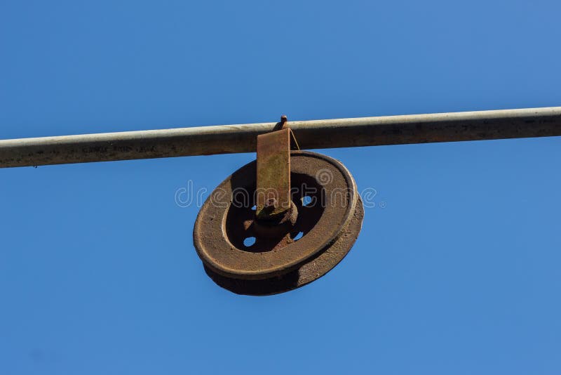 A Pulley is a Simple Machine Consisting of a Wheel Stock Photo - Image ...