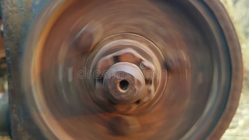 Old Rusty Gears, Transmission Wheels. Slow Motion Stock Video - Video ...