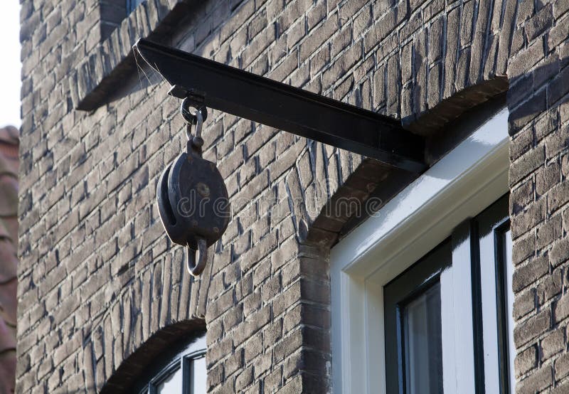 Pulley on warehouse stock photo. Image of building, horizontal - 36217524