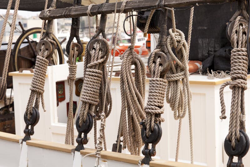Pulleys stock image. Image of sailing, block, boat, rope - 26567665