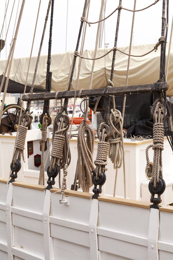 Pulleys stock image. Image of rope, sailing, block, wood - 26567707