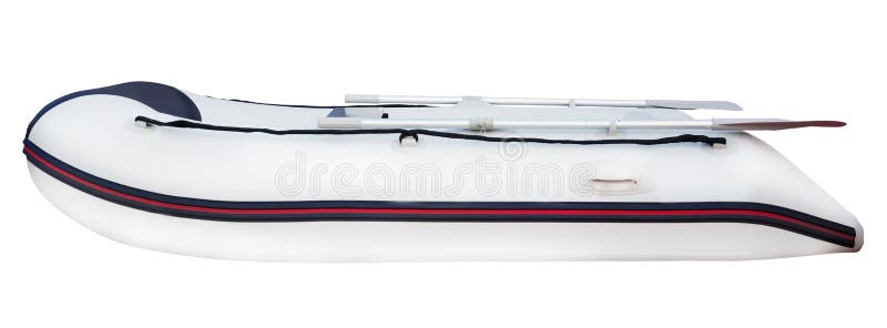 Pulling Boat Isolated on White Background Stock Image - Image of deck ...